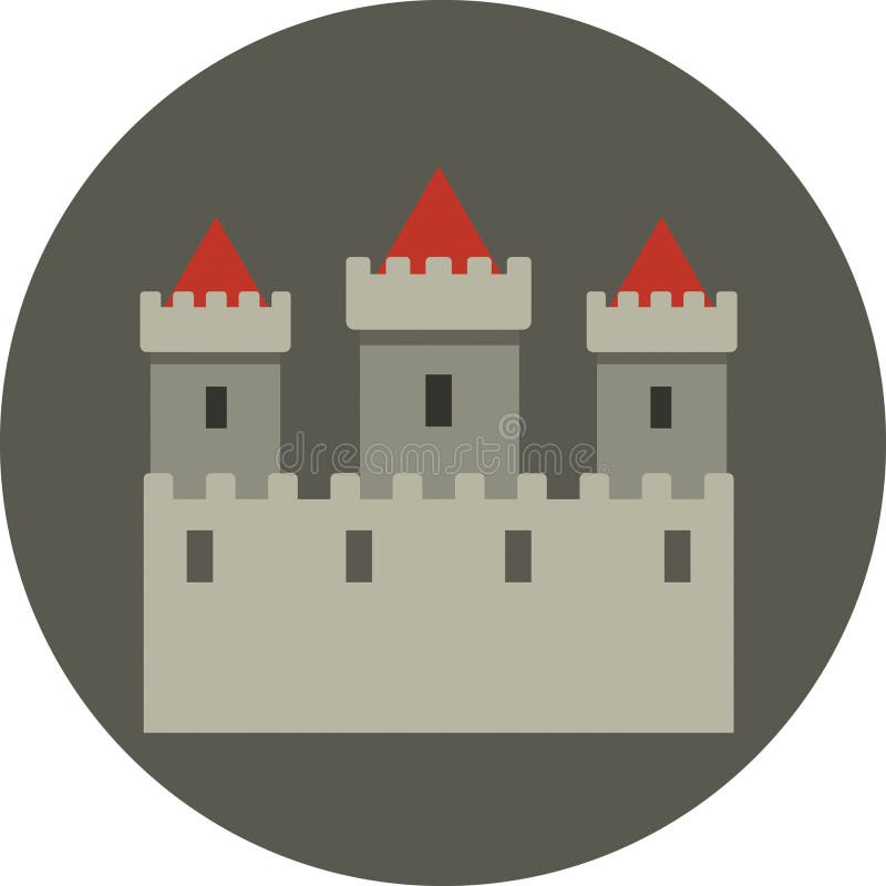 Castles Flat Icon Illustration Stock Vector - Illustration of graphics ...
