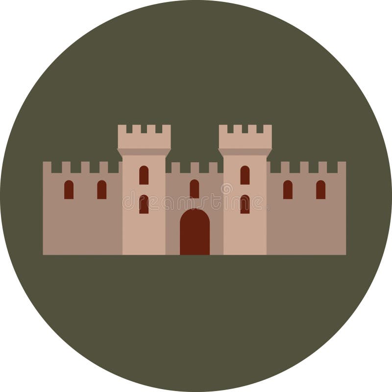 Castles Flat Icon Illustration Stock Vector - Illustration of clipart ...