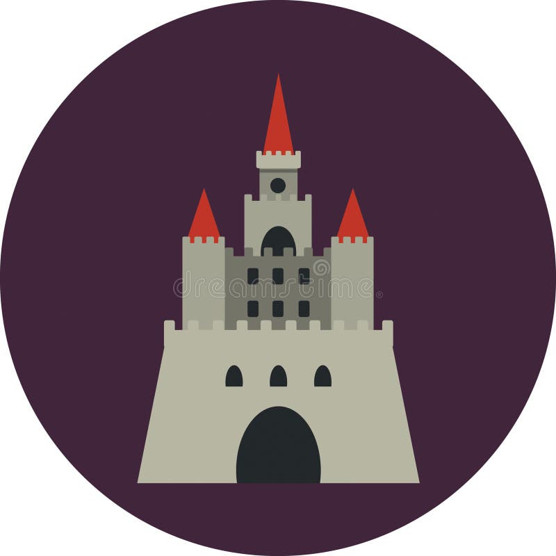Castles Flat Icon Illustration Stock Vector - Illustration of ready ...