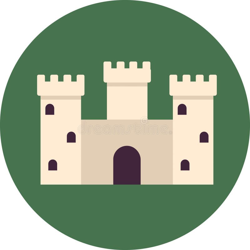 Castles Flat Icon Illustration Stock Vector - Illustration of flat ...