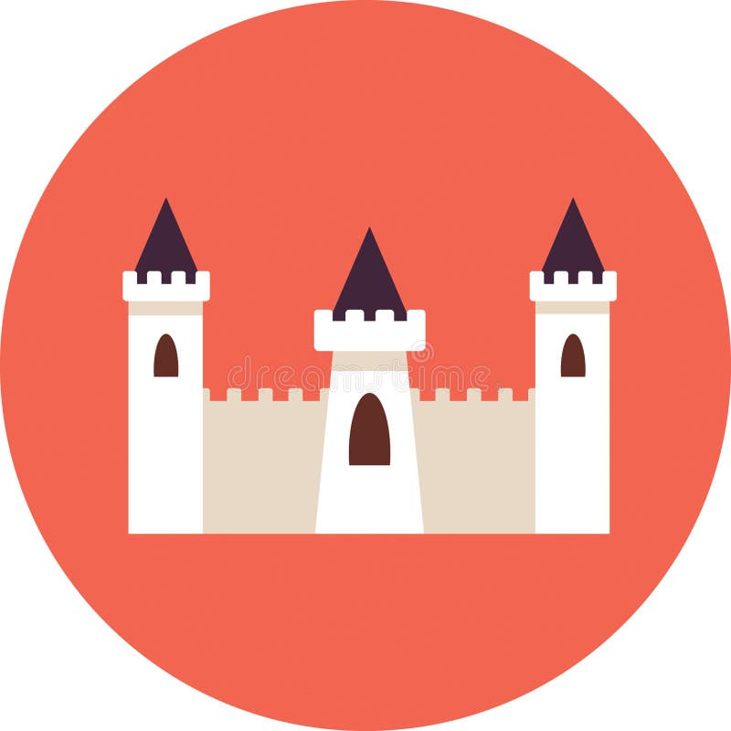 Castles Flat Icon Illustration Stock Vector - Illustration of ready ...