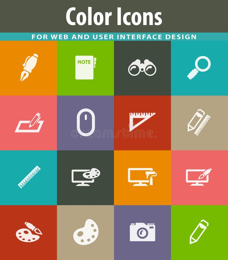 Design icons set stock vector. Illustration of designer - 125365779