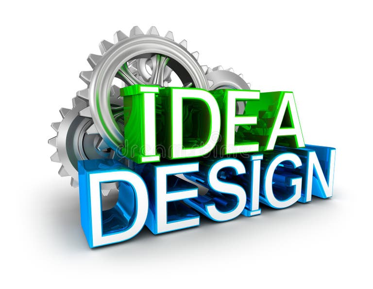 Design and Idea Text, Concept Stock Illustration - Illustration of ...