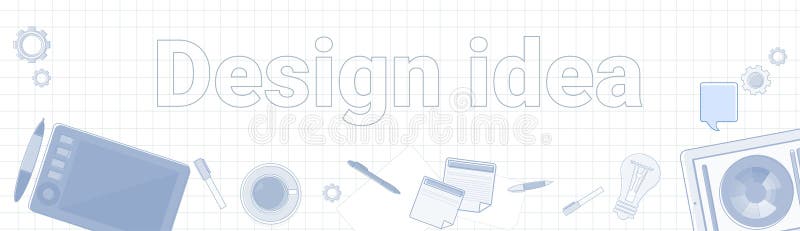 Design Idea Word on Squared Background Horizontal Banner Graphic ...