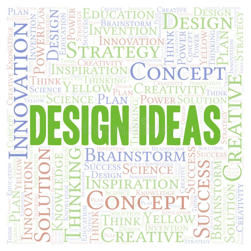 Design Ideas Typography Word Cloud Create with the Text only. Stock ...