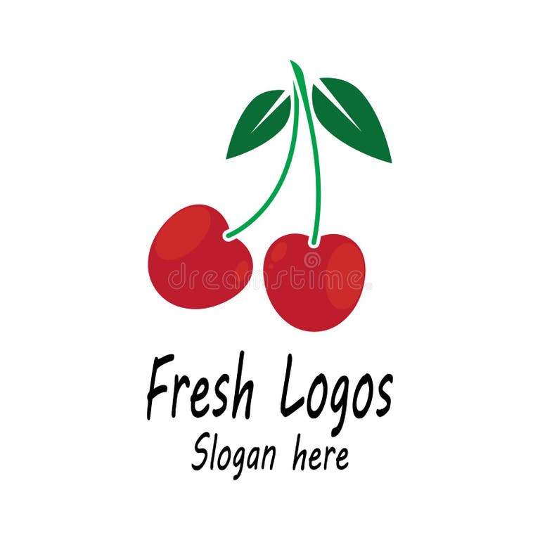 Design-Illustration Mit Kirschlogo Vektor Abbildung - Illustration von ...