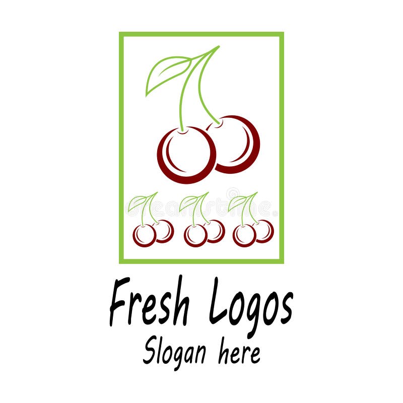Design-Illustration Mit Kirschlogo Vektor Abbildung - Illustration von ...
