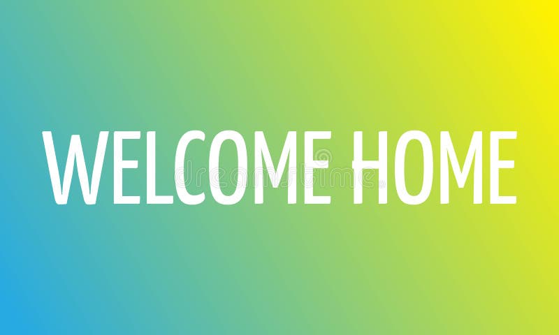 Design Illustration Welcome Home Colorful Stock Vector - Illustration ...