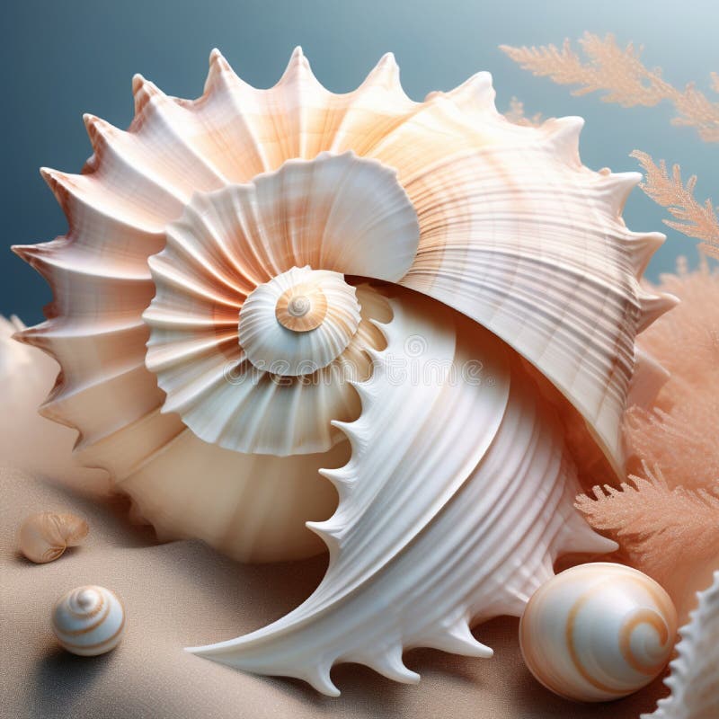 Design an Image Capturing the Subtle Details of a Delicate Seashell Trending on Artstation Sharp ...