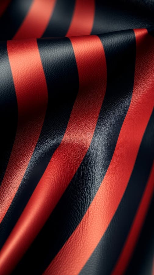 The Design Includes Red and Black Leather Textures Paired with a Blue ...