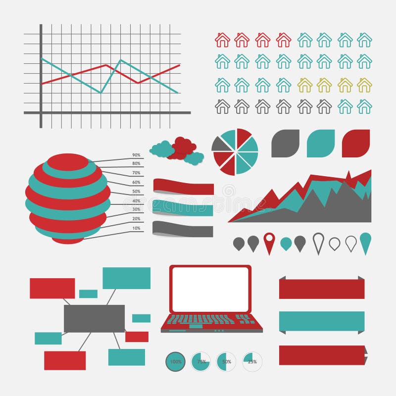 Design Infographic Set. Web Infographics Chart Symbols Stock ...