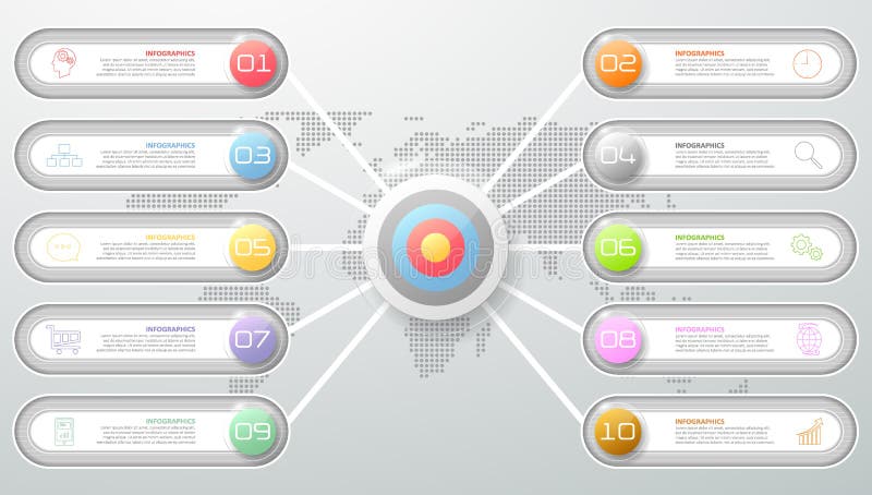 Design Infographic Template 10 Options, Stock Illustration ...
