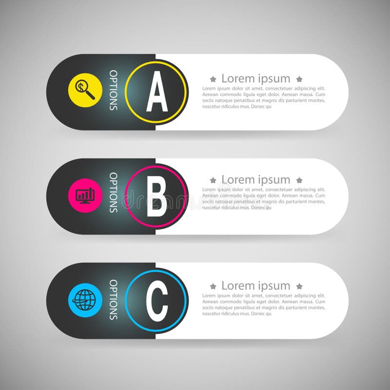 Design Infographics Number Banners Template. Graphic or Website Stock ...