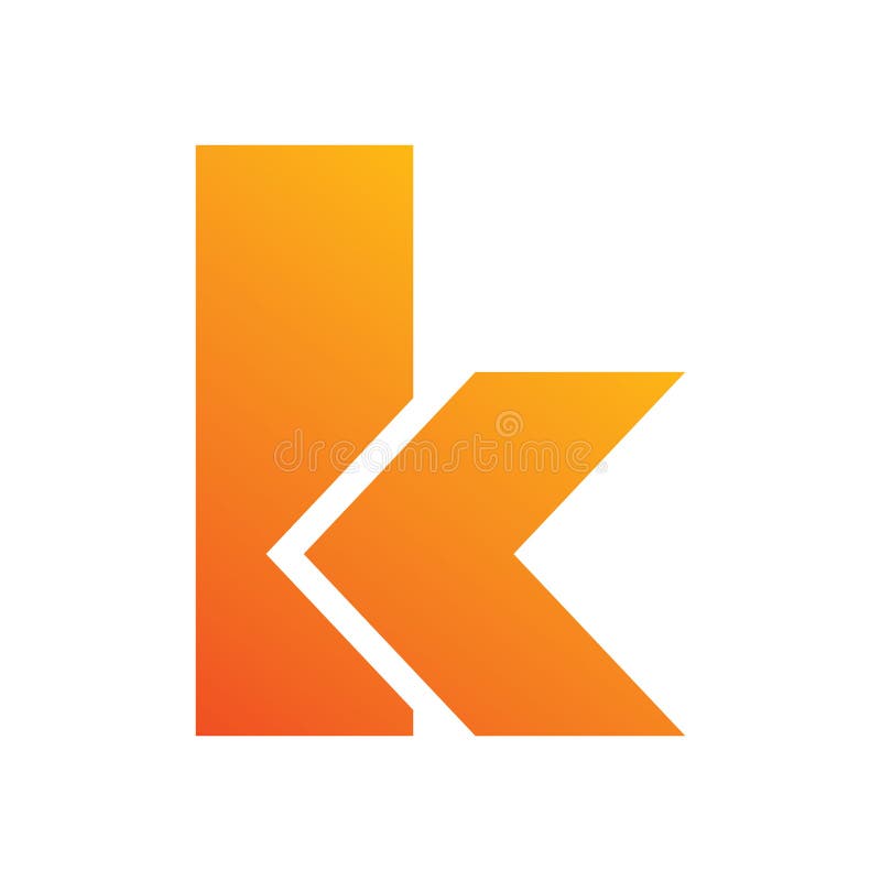 Design Inicial Do Logotipo De Seta Para a Letra K Ilustração do Vetor ...