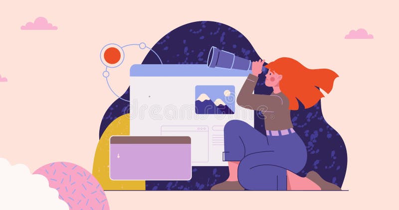 Design Inspiration. Moving Banner with Female Graphic Designer Scanning ...