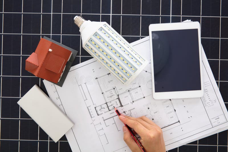 Design the Installation Position of the Solar Panel on the Drawing with ...