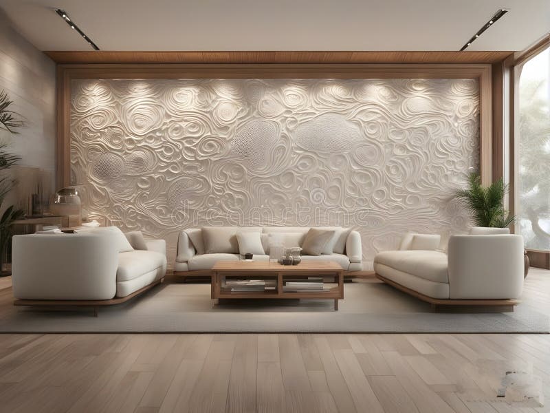 Design Interior Modern Living Room Wall Art Ai Generator Stock ...