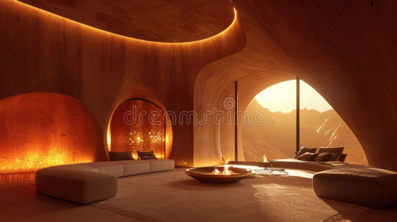 Design an Interior Space Inspired by Deserts Warmth Stock Image - Image ...