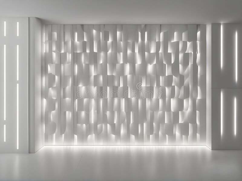 Design Interior Wall White Pattern Lights Stock Illustration ...