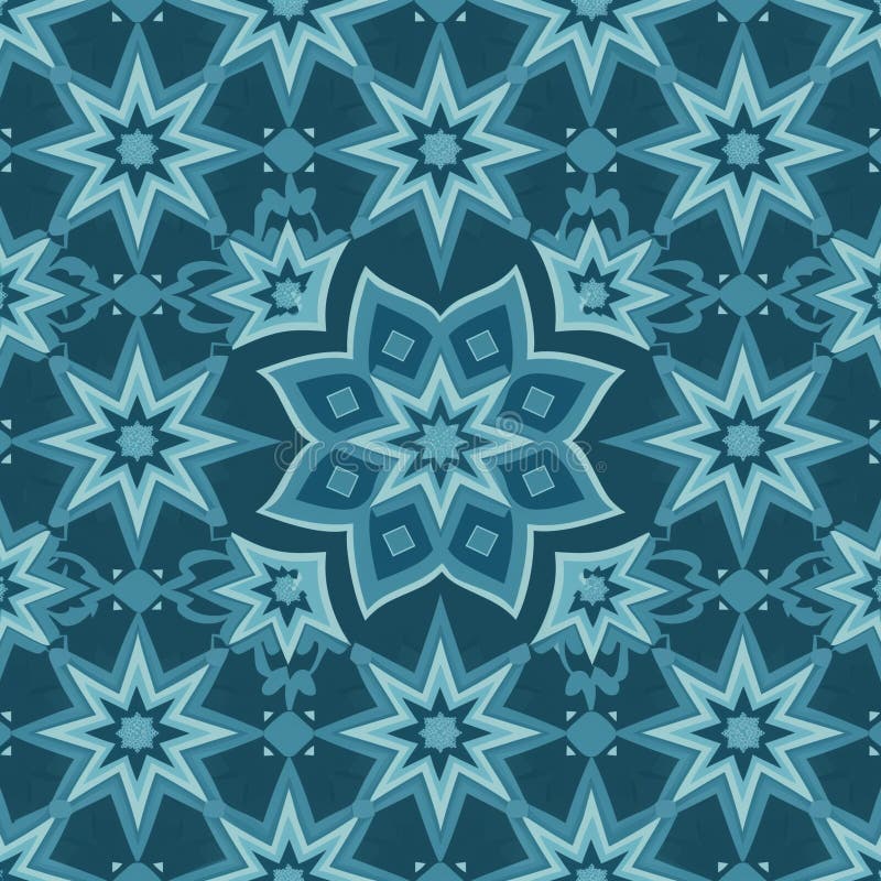 Design an Intricate Pattern Featuring Symmetrical Star Shapes in Shades ...