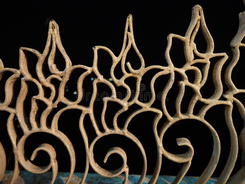 Design of iron fence. stock photo. Image of dark, fence - 50611648