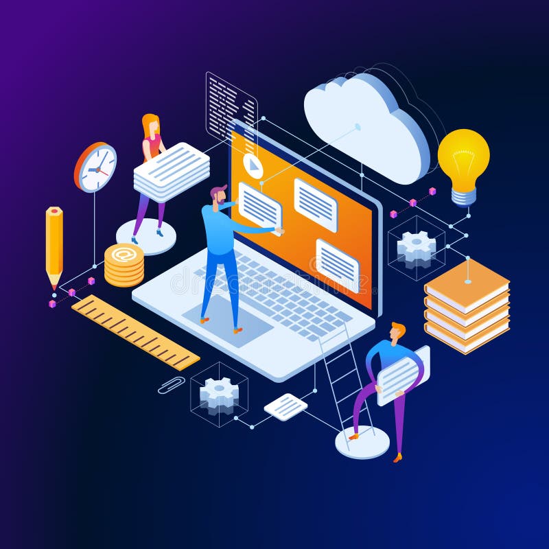 App Development Isometric Concept Banner Stock Vector - Illustration of ... App Development Isometric Concept Banner Stock Vector - Illustration of ...