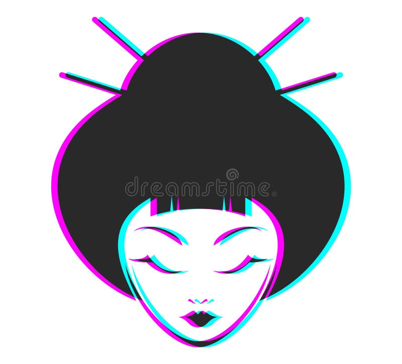 Design of Japanese Face Illustration Stock Vector - Illustration of ...