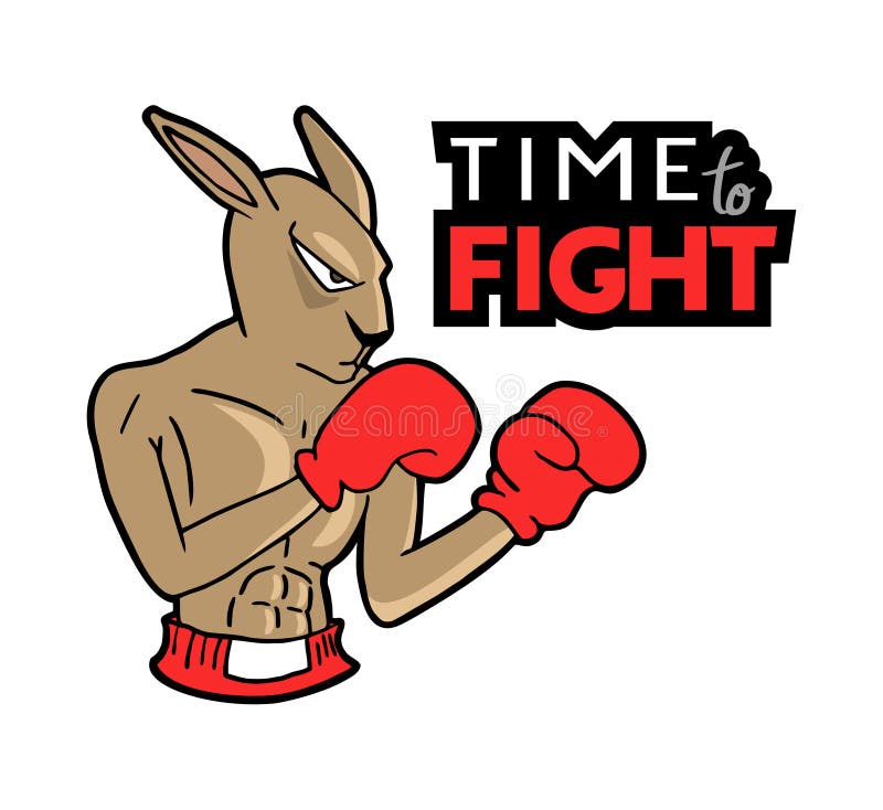 Kangaroo Boxing Drawing
