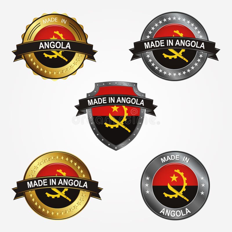 Design Label of Made in Angola. Vector Illustration Stock Illustration ...