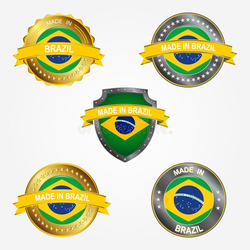 Design Label of Made in Brazil. Vector Illustration Stock Illustration ...