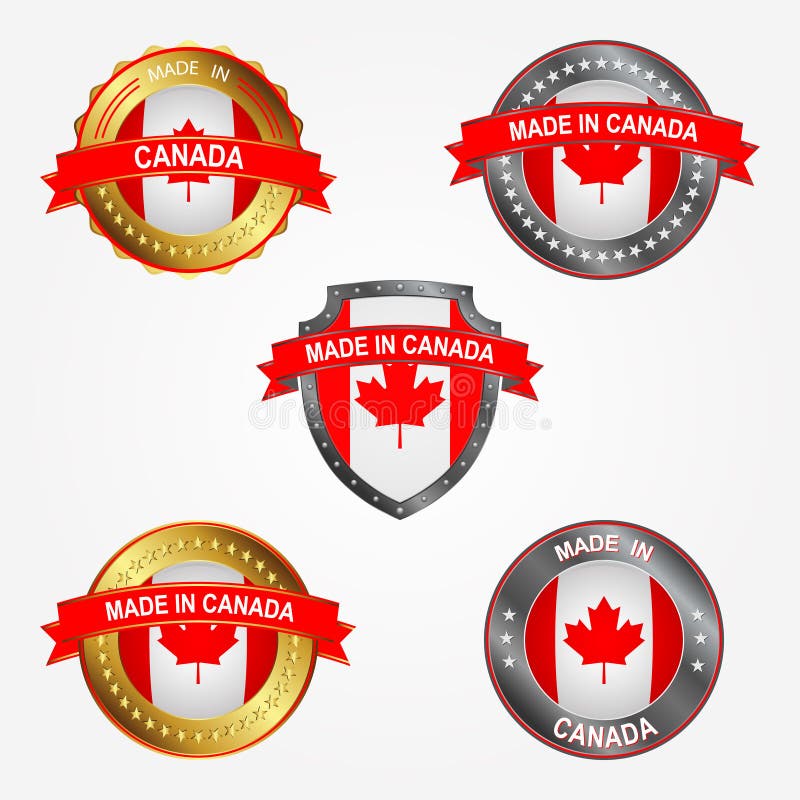 Design Label of Made in Canada. Vector Illustration Stock Illustration ...