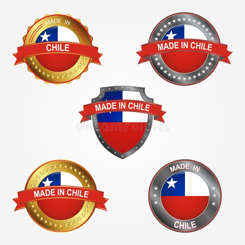 Design Label of Made in Chile. Vector Illustration Stock Illustration ...
