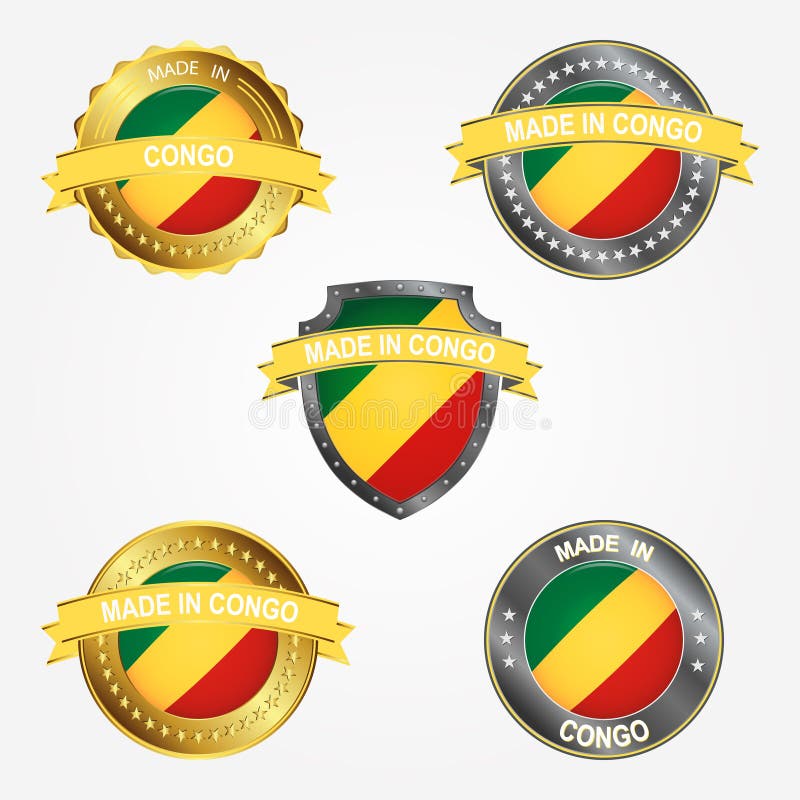 Design Label of Made in Congo. Vector Illustration Stock Illustration ...