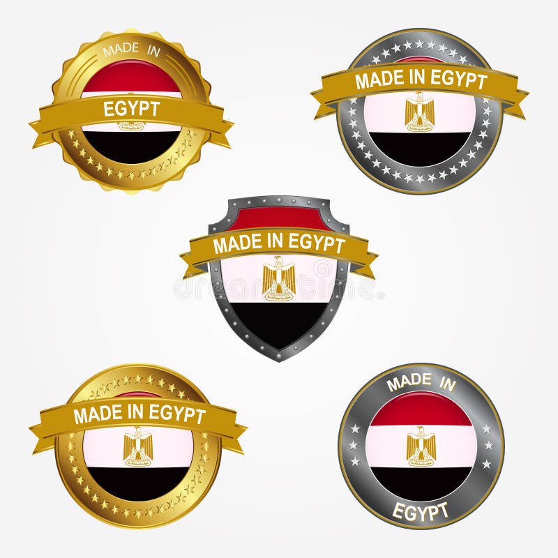 Egypt Map Label With Retro Vintage Styled Design. Stock Vector ...