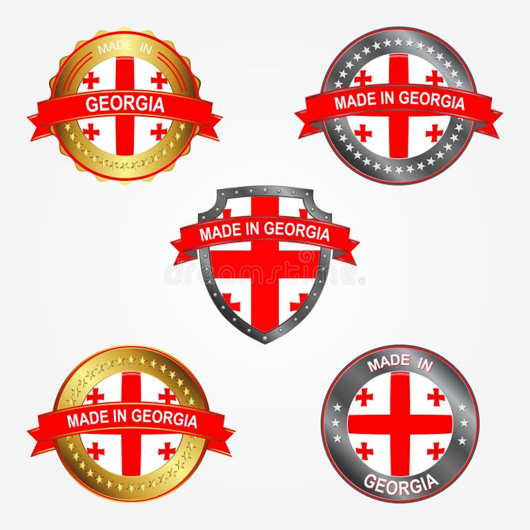 Design Label of Made in Georgia. Vector Illustration Stock Illustration ...