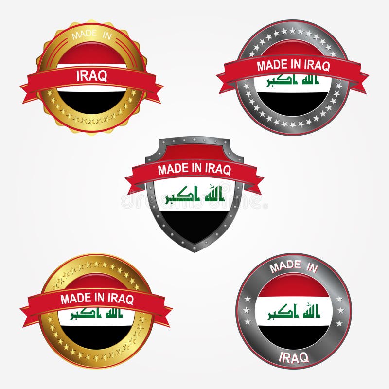 Design Label of Made in Iraq. Vector Illustration Stock Illustration ...