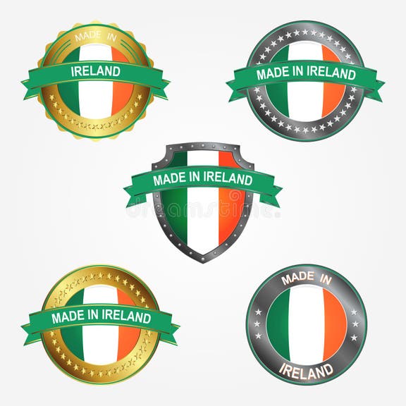 Design Label of Made in Ireland. Vector Illustration Stock Illustration ...