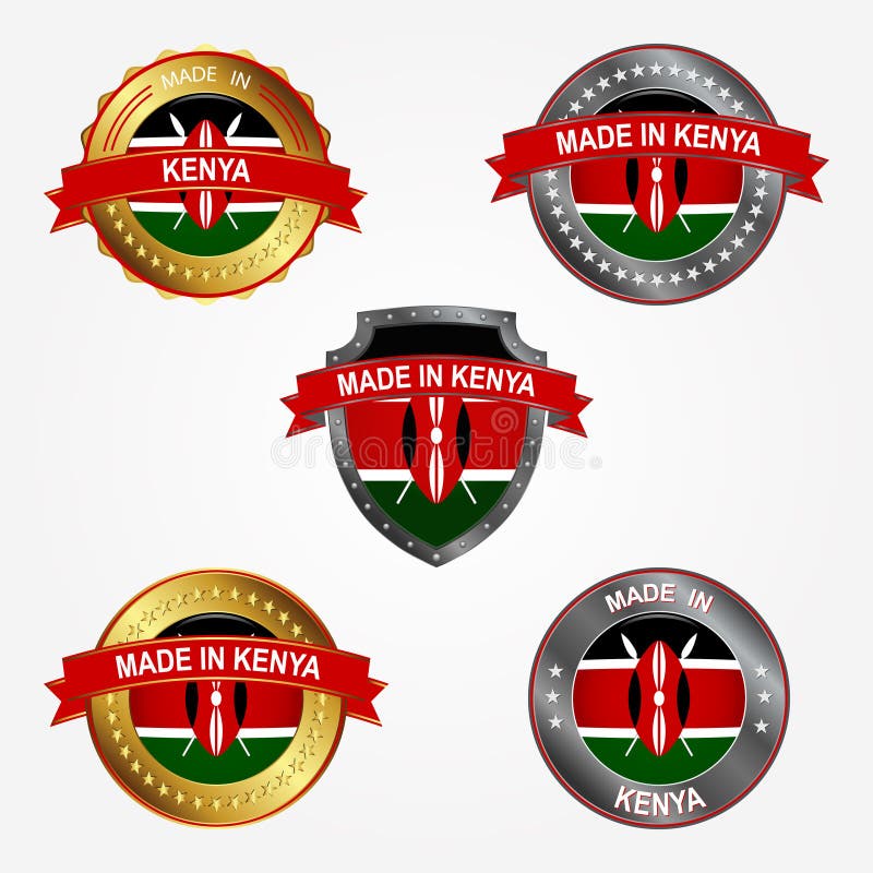Design Label of Made in Kenya. Vector Illustration Stock Illustration ...