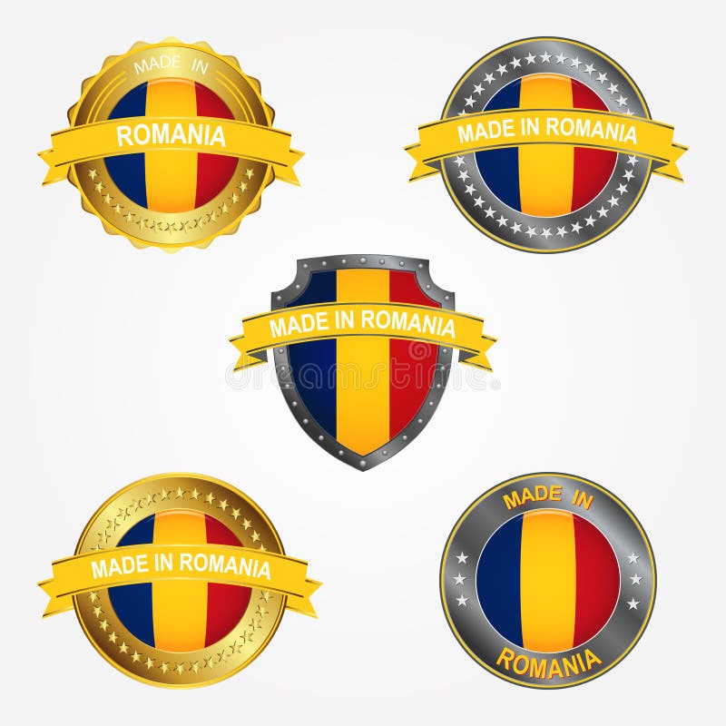 Design Label of Made in Romania. Vector Illustration Stock Illustration ...