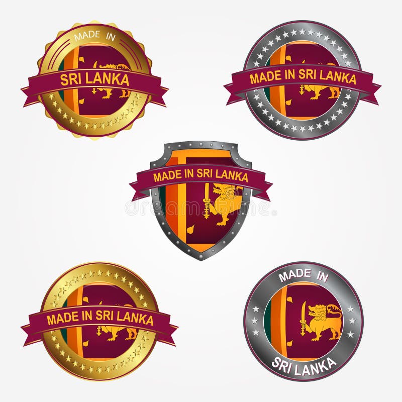 Design Label of Made in Sri Lanka. Vector Illustration Stock ...