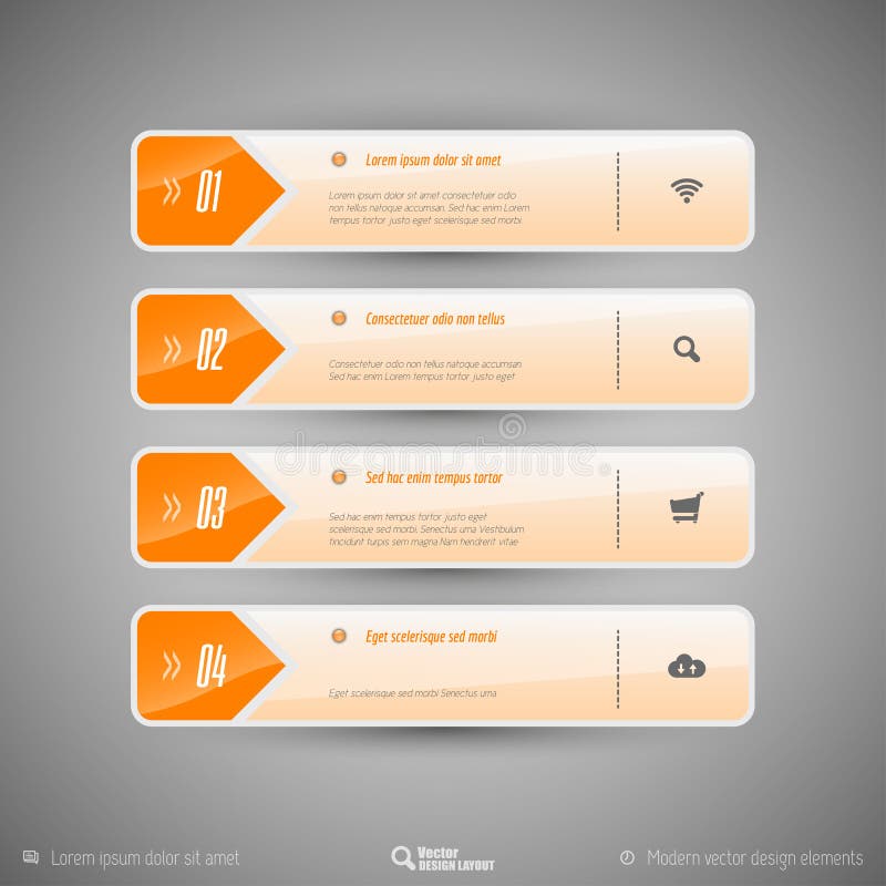 Design Layout, Modern Symbols, Tabs Stock Vector - Illustration of ...