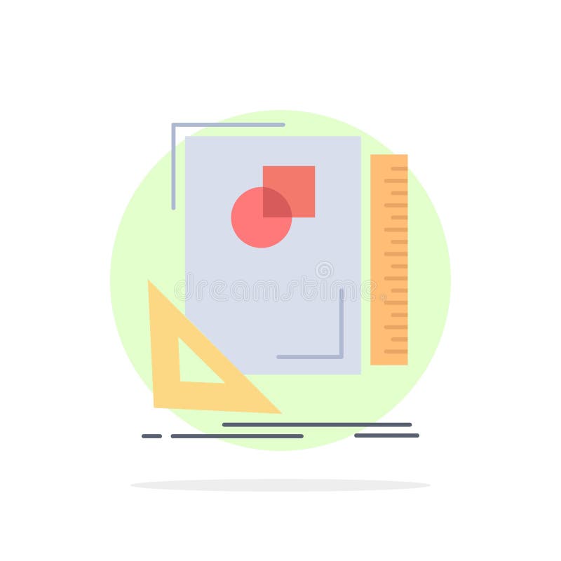 Design, Layout, Page, Sketch, Sketching Flat Color Icon Vector Stock ...