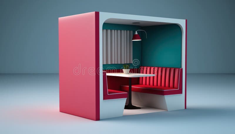 Design Layout of Two Seats with a Table between Them Stock Photo ...