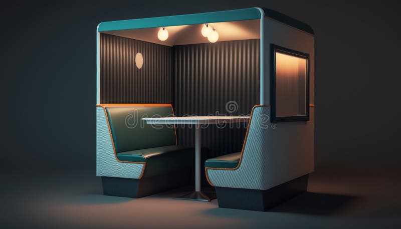 Design Layout of Two Seats with a Table between Them Stock Illustration ...