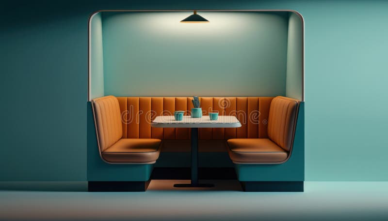 Design Layout of Two Seats with a Table between Them Stock Illustration ...