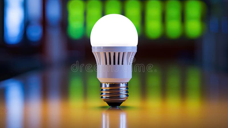 Design led light bulb stock illustration. Illustration of workspace ...