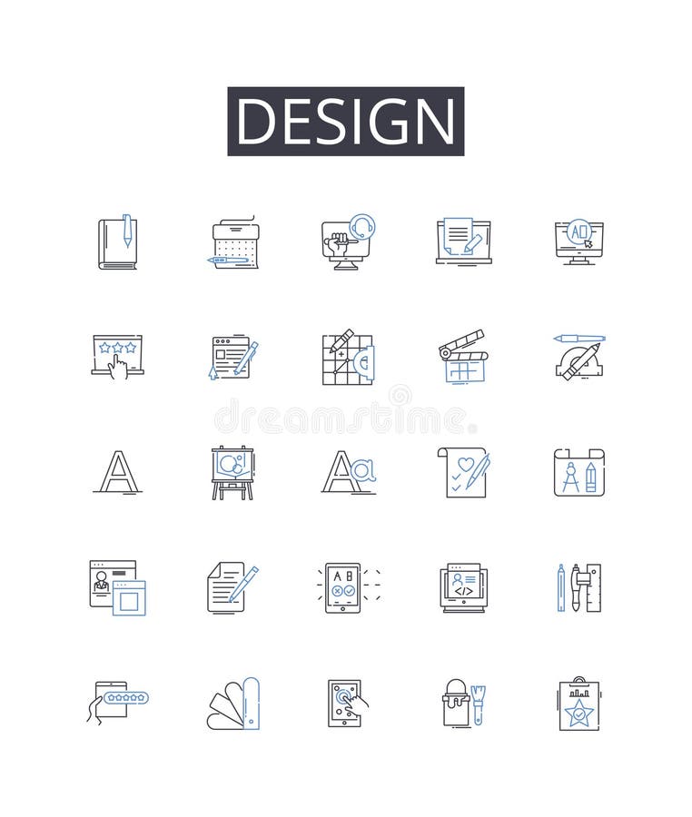 Design Line Icons Collection. Artistic Expression, Creative Planning ...