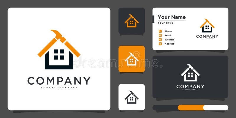 Design Logo Contraction Home with Style Graphick Modern. Premium Vector ...
