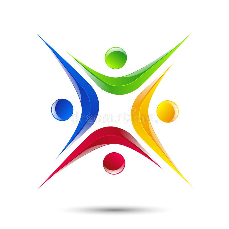 Design Logo Element Abstract People Icon Stock Vector - Illustration of ...