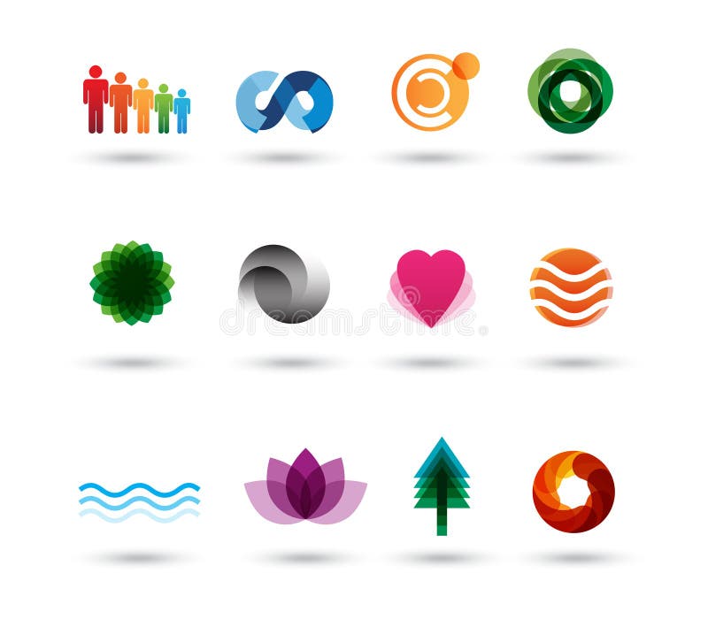 Design logo elements stock vector. Illustration of icons - 14229665